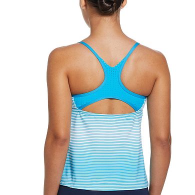 Women's Nike Textured Stripe Racerback Tankini Top
