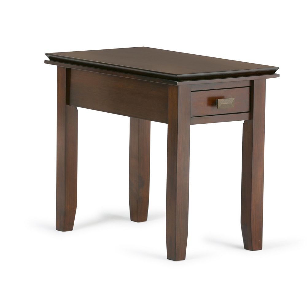 Simpli Home Artisan Rectangle Contemporary Narrow End Side Table