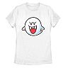 Juniors' Nintendo Super Mario Boo Face White Tee
