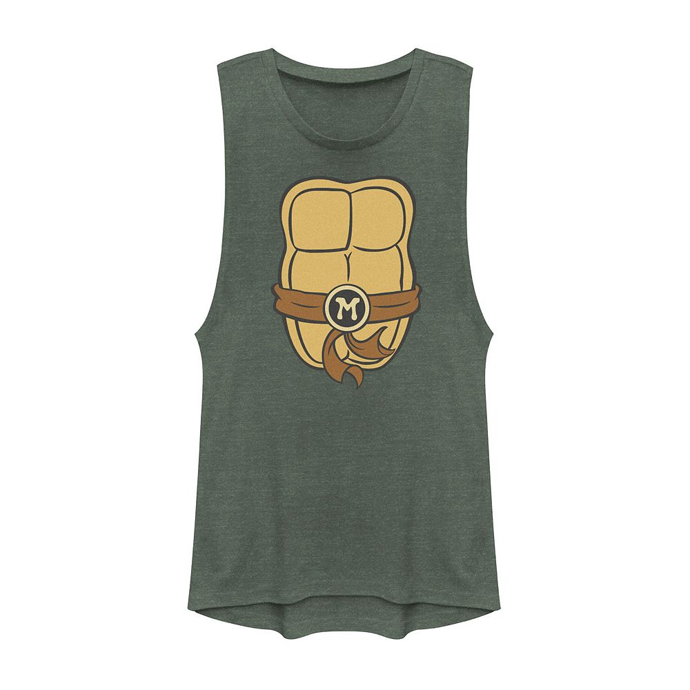 Juniors' Ninja Turtles Michelangelo Chest Costume Muscle Tank Top