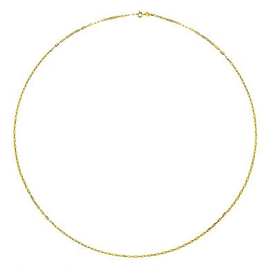 14k Gold Elongated Boston Links Chain
