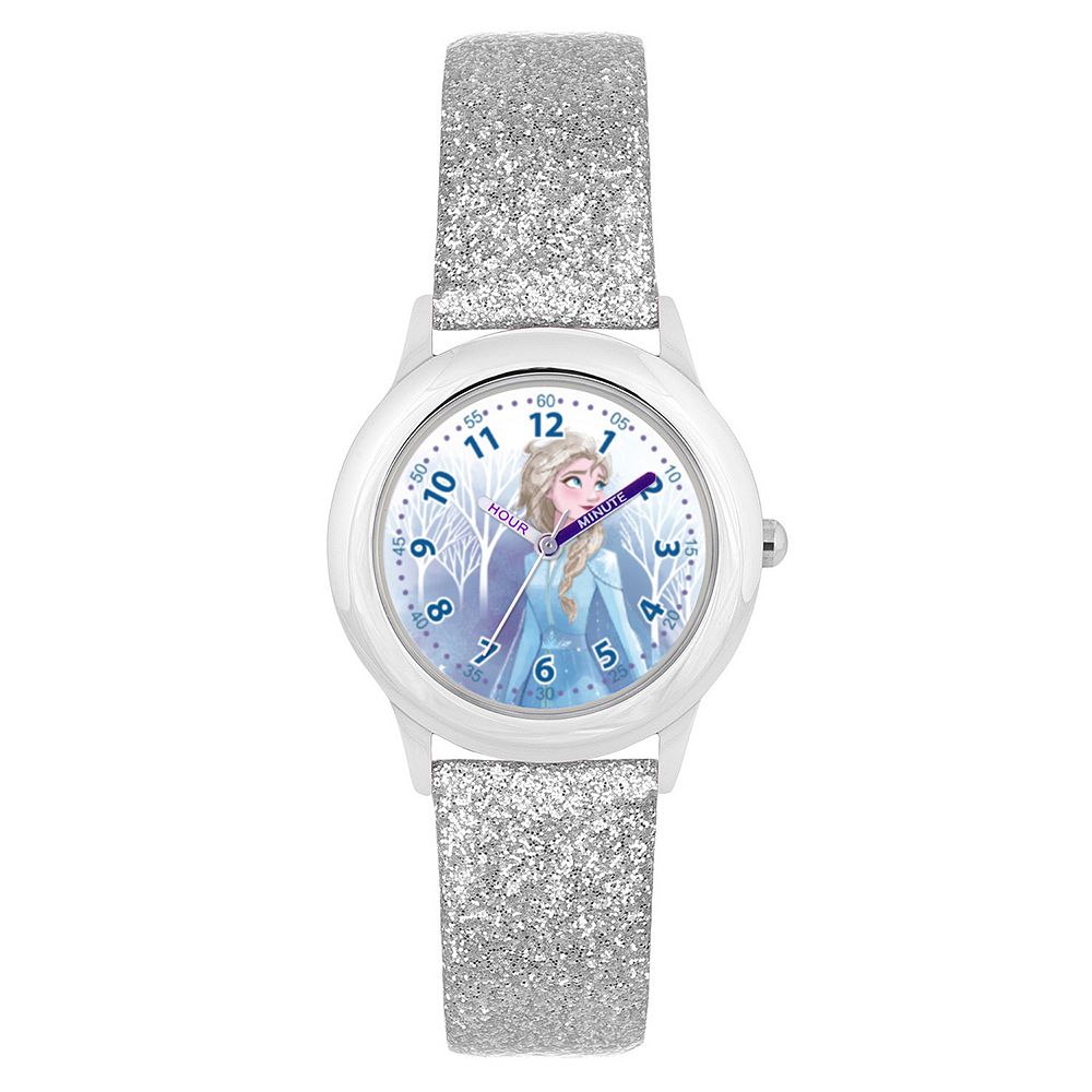 Disney's "Frozen 2" Girls' Elsa Glitter Time Teacher Watch