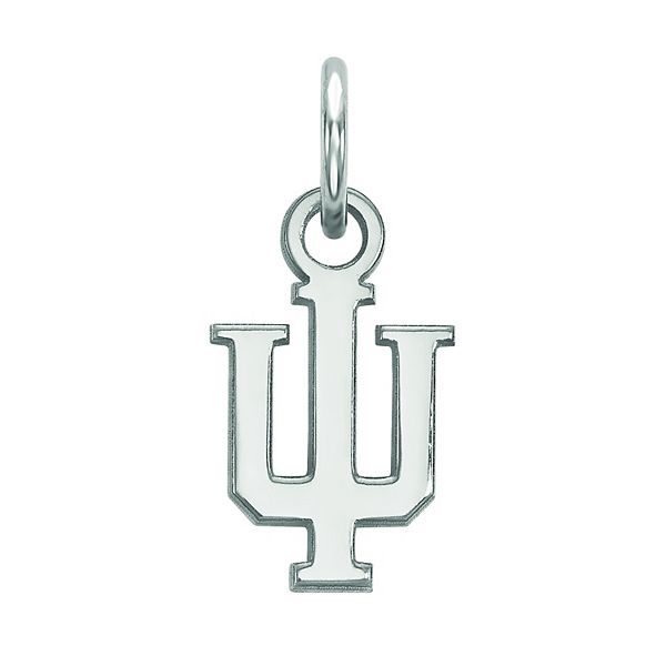 LogoArt Sterling Silver Rhodium Plated Indiana Hoosiers Pendant