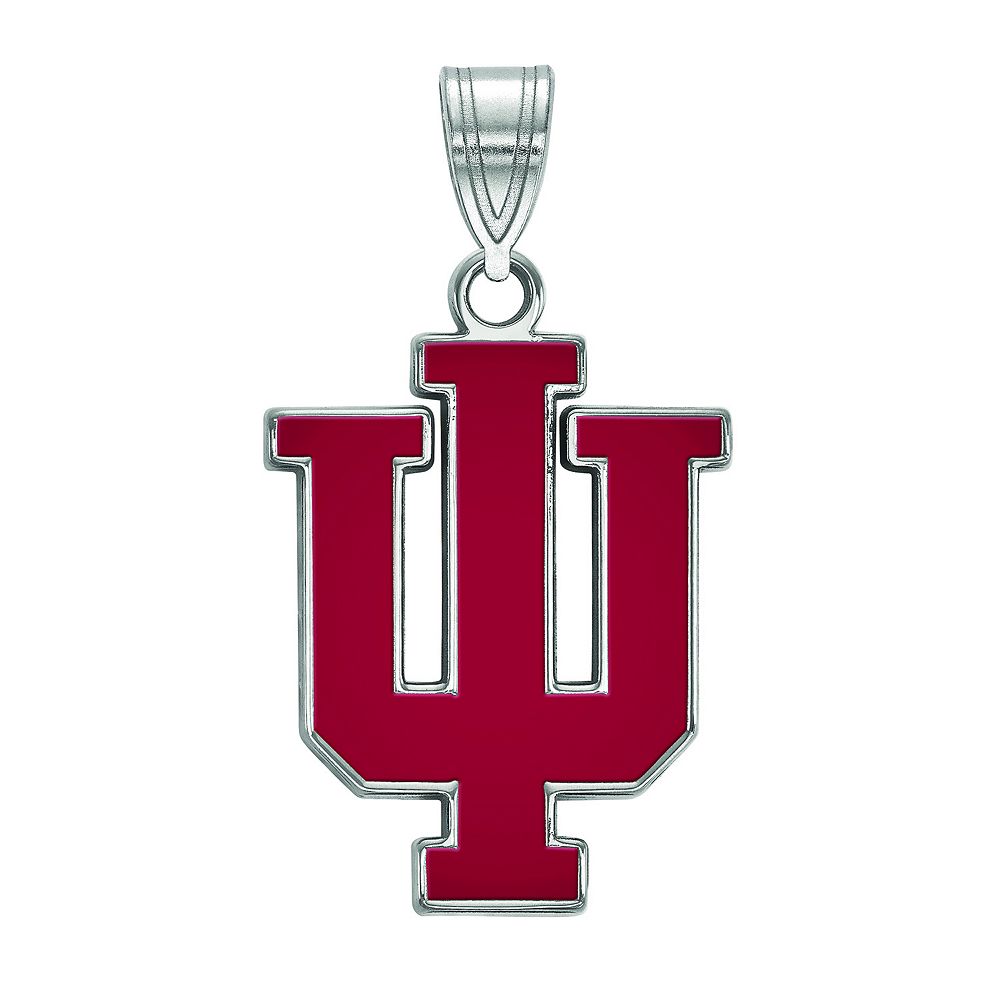 LogoArt Indiana Hoosiers Sterling Silver Rhodium Plated Large Enamel ...