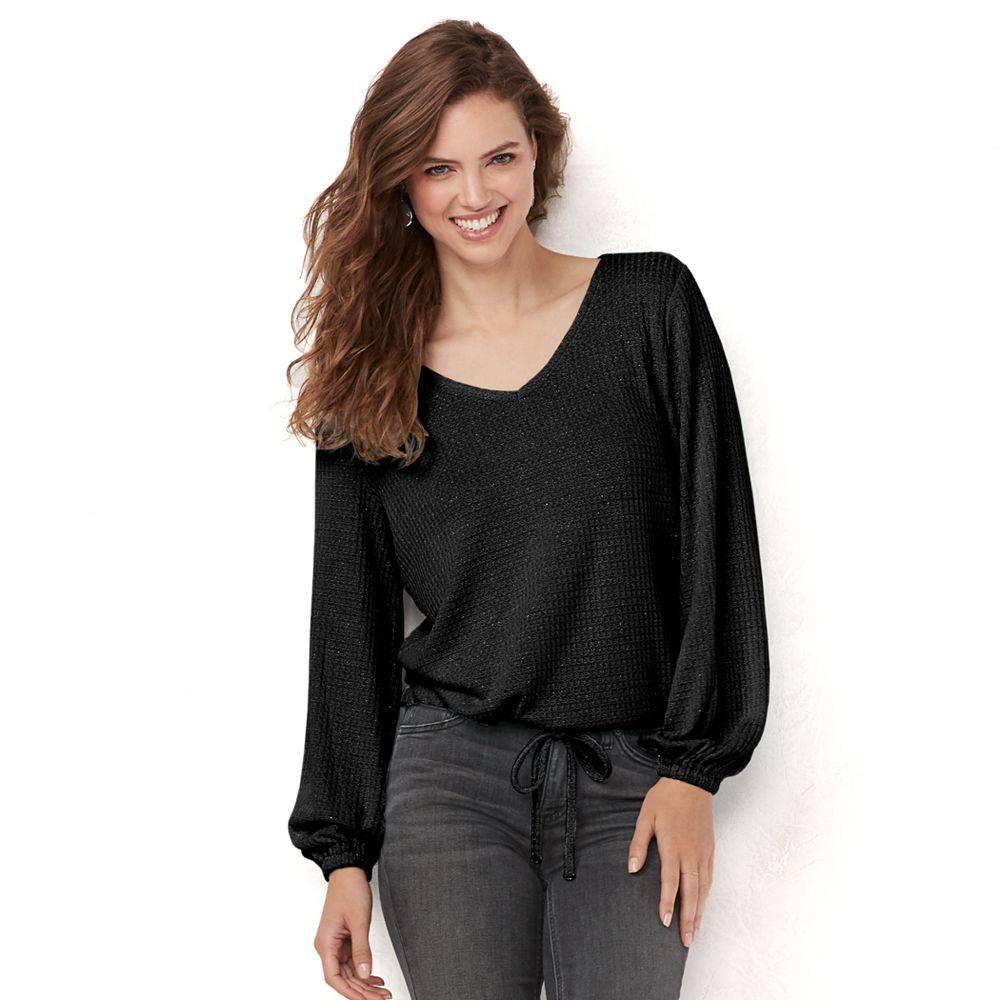 Women's LC Lauren Conrad Drawstring Hem Sweatshirt