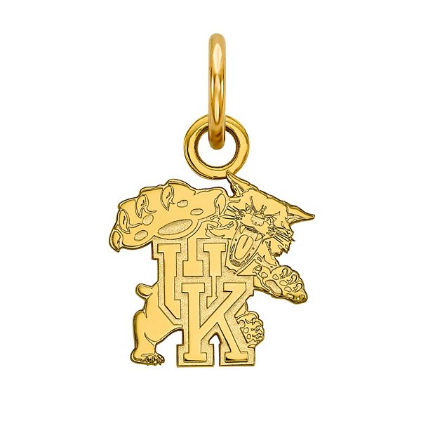LogoArt 14k Gold over Silver Kentucky Wildcats Pendant Necklace