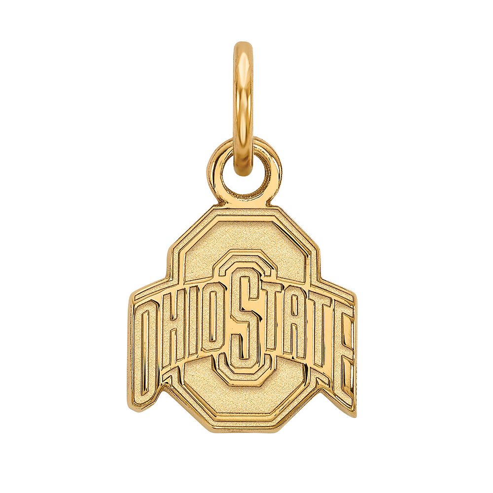 LogoArt 14K Gold Over Sterling Silver Ohio State Pendant