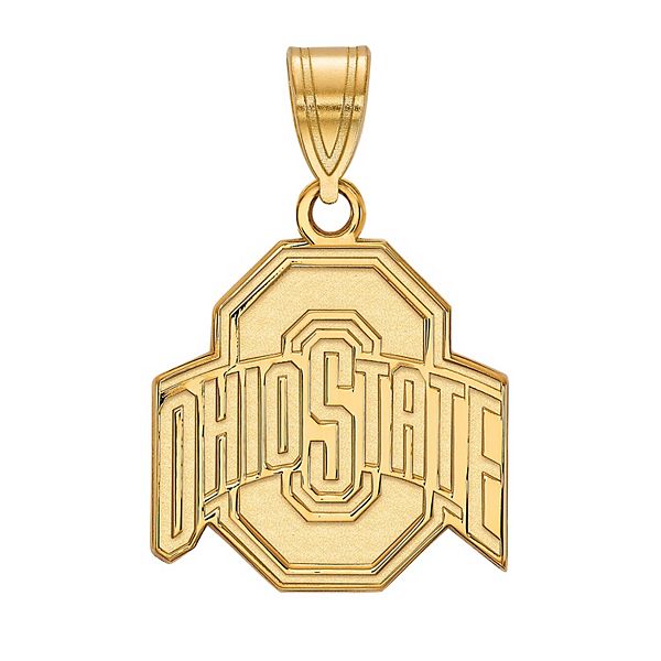 LogoArt 10K Gold Ohio State Medium Pendant