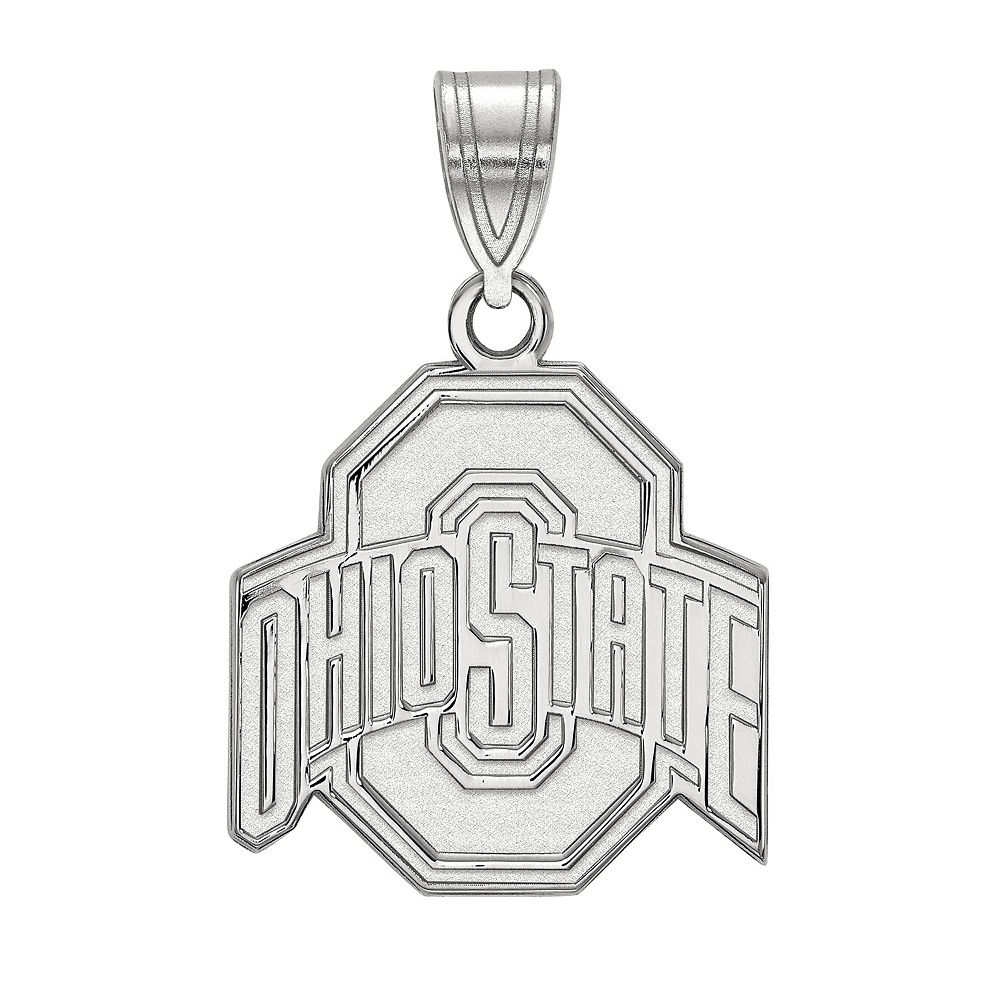 LogoArt Sterling Silver Ohio State Buckeyes Pendant