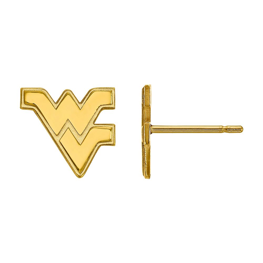 LogoArt 14K Gold West Virginia Moutaineers Extra Small Post Earrings