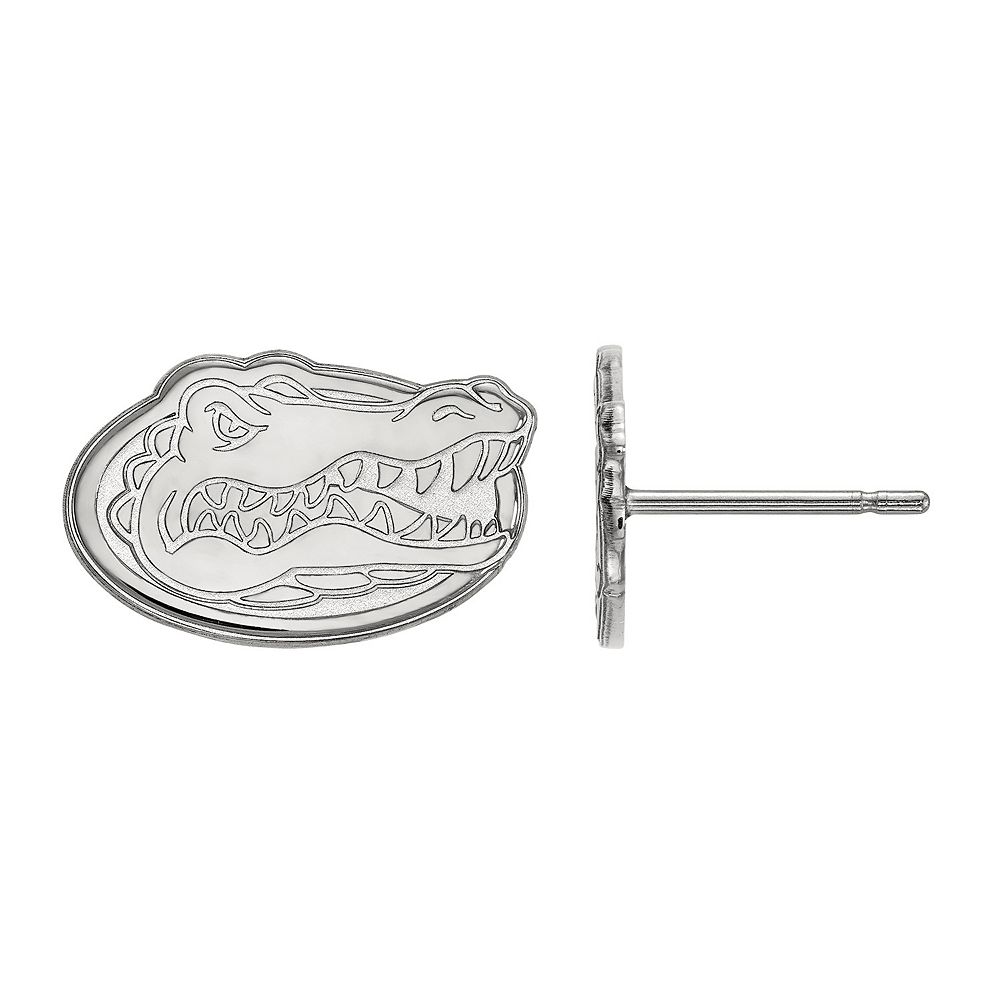 LogoArt 10K White Gold Florida Gators Extra Small Post Earrings