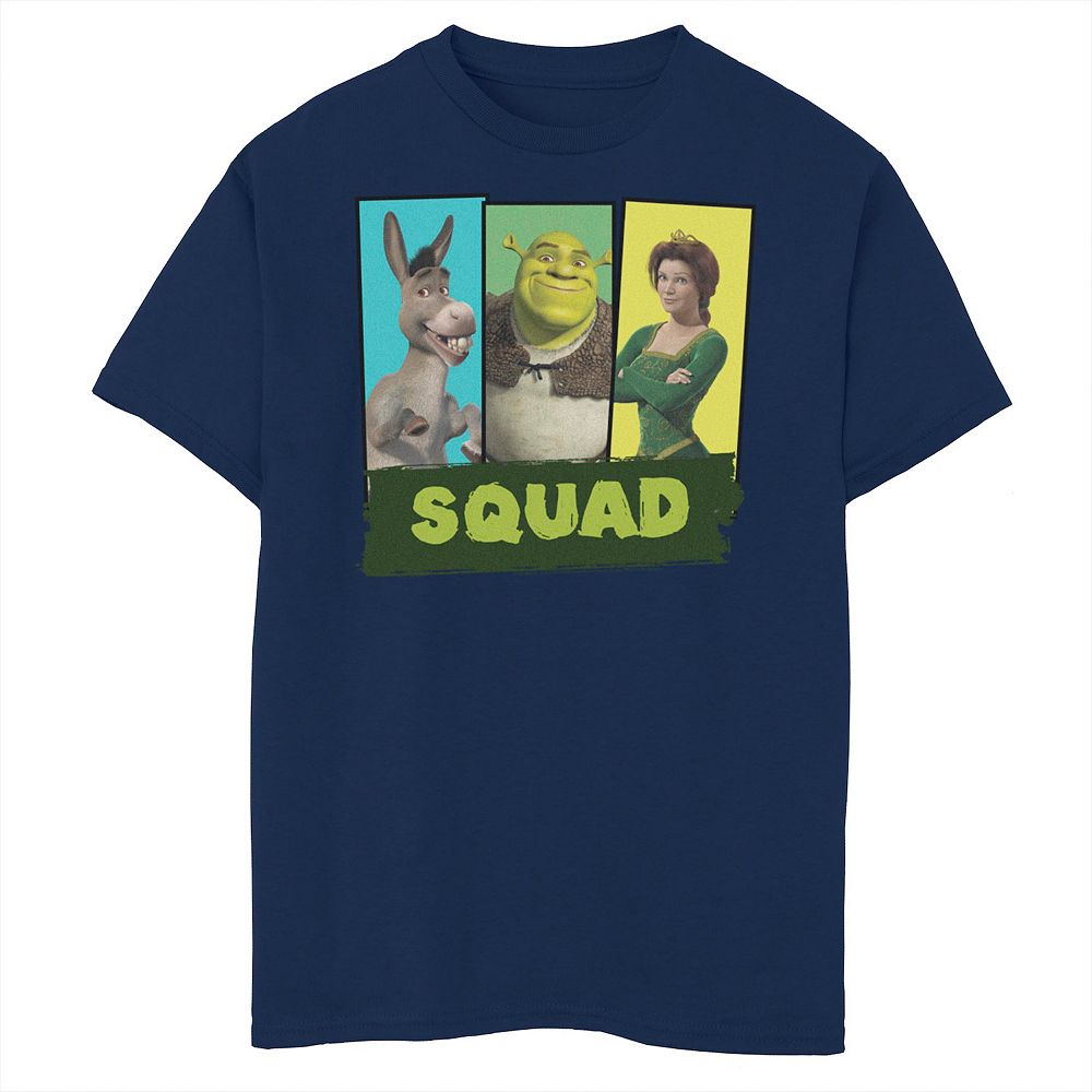 Boys 6-20 Shrek Squad Group Shot Panel Lineup Poster Tee