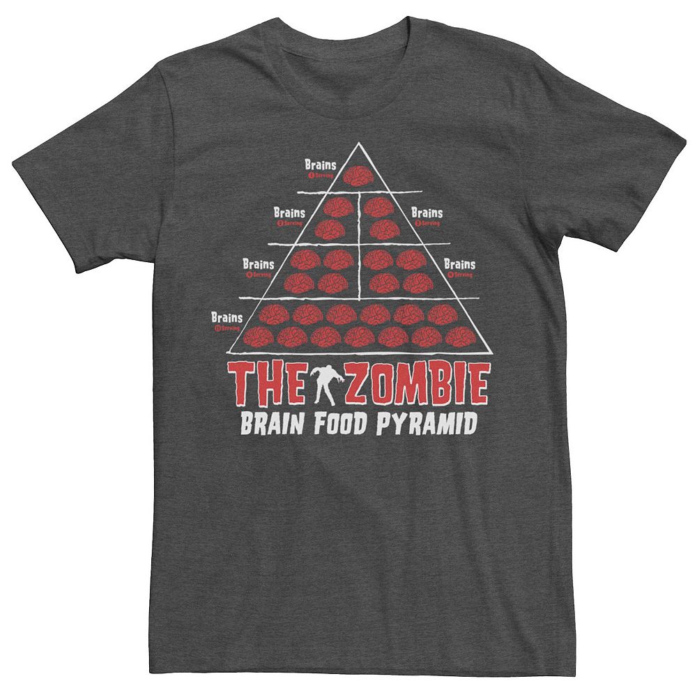 Men's Zombie Brain Food Pyramid Tee
