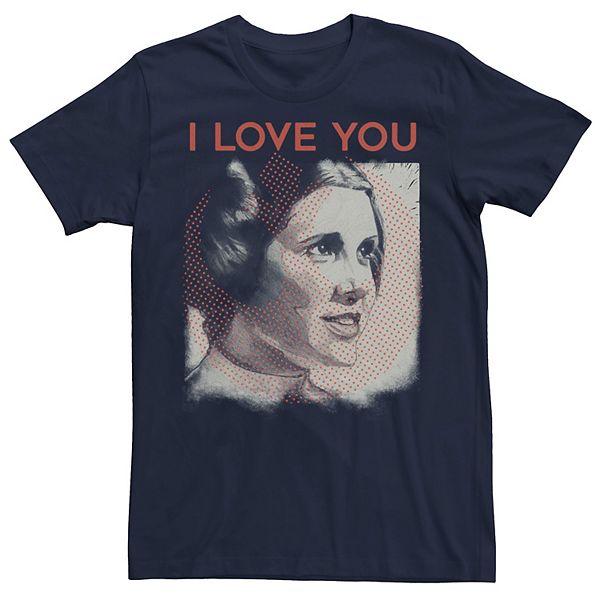 Men's Star Wars Valentine's Day Leia I Love You Tee