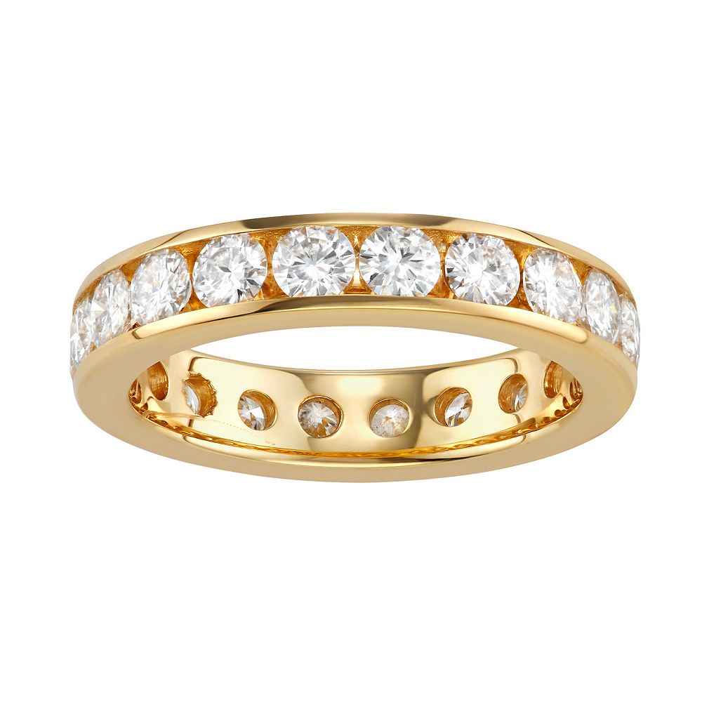 Charles & Colvard 14k Gold 2 Carat T.W. Lab-Created Moissanite Eternity ...