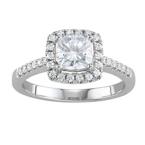 Charles & Colvard 14k White Gold 1 3/8 Carat T.W. Lab-Created ...