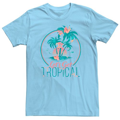 Men's Let's Get Tropical Island Floral Fill Tee