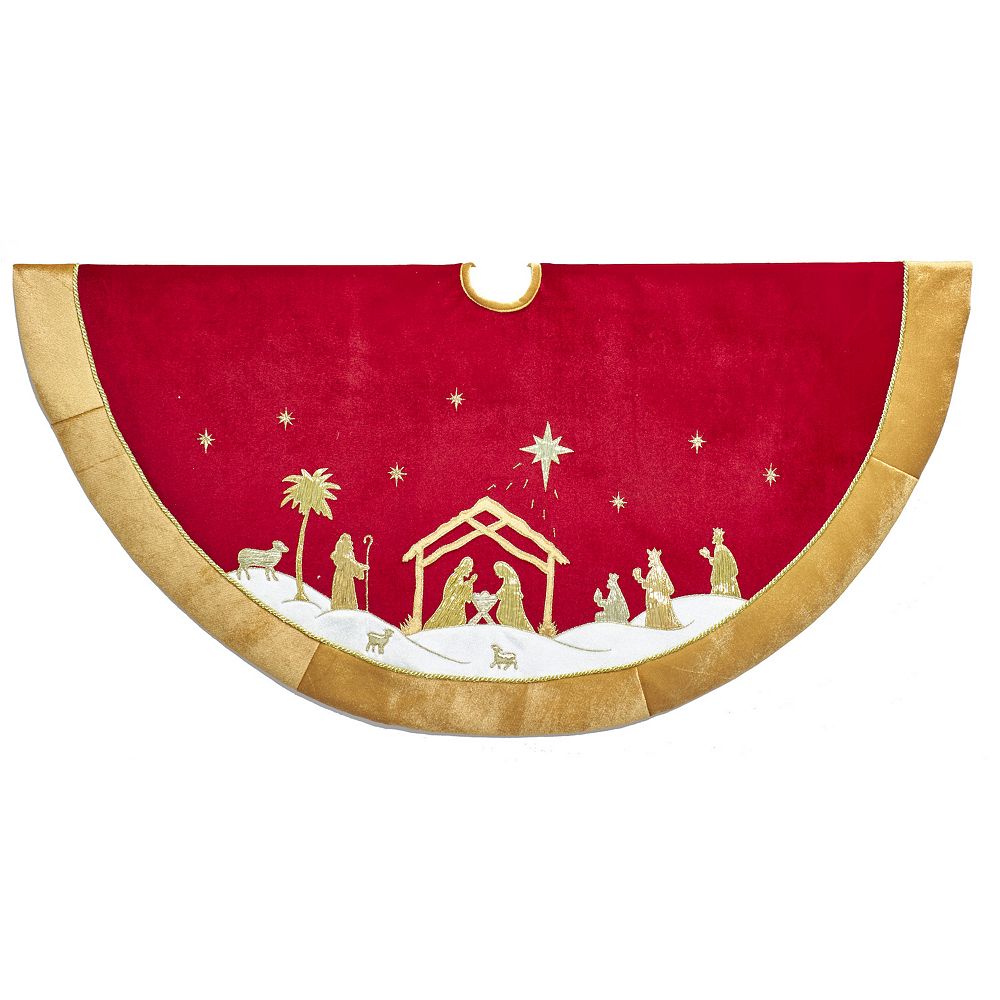 Kurt Adler Religious Nativity Christmas Tree Skirt