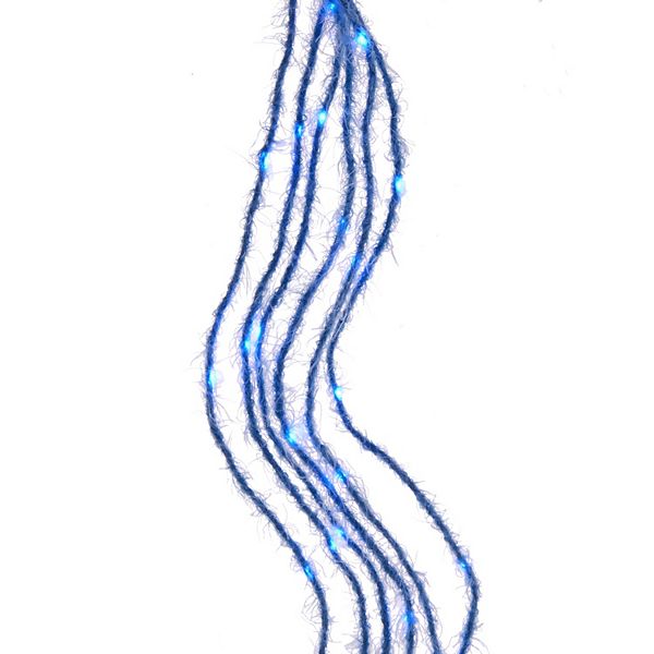 Teal Fuzzy Multi Strand LED Light Set