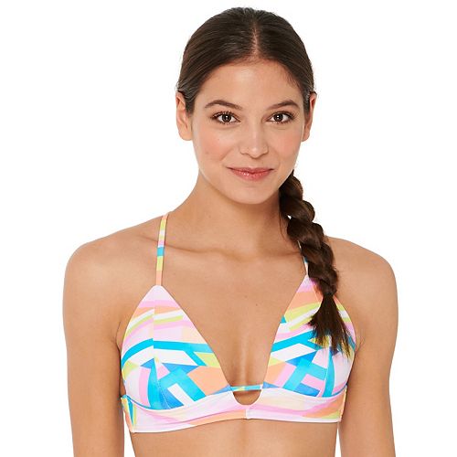 Mix And Match Print Cross Back Bikini Top