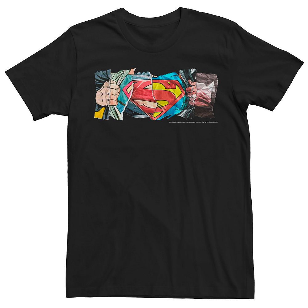 Men's DC Comics Superman Torn Paper Logo Graphic Tee