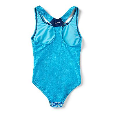 Girls 7-16 Speedo Printed Sport Splice One Piece Swimsuit