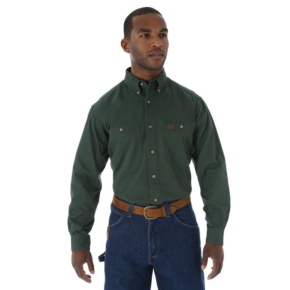 Men's Wrangler RIGGS Workwear Twill Button-Down Shirt