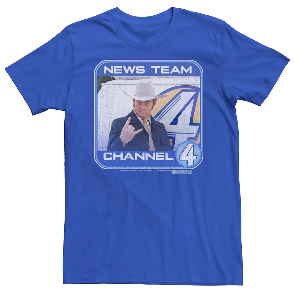 Men's Anchorman News Team Channel 4 Tee