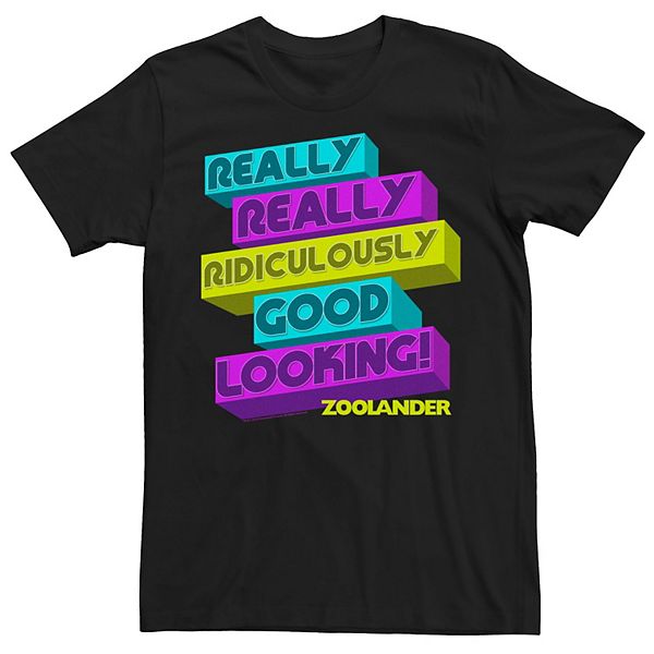 Men's Zoolander Really Really Ridiculously Good Looking Neon Tee