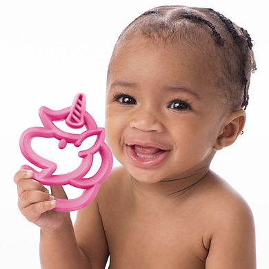 Baby Itzy Ritzy Chew Crew Silicone Teether (Pink Unicorn)