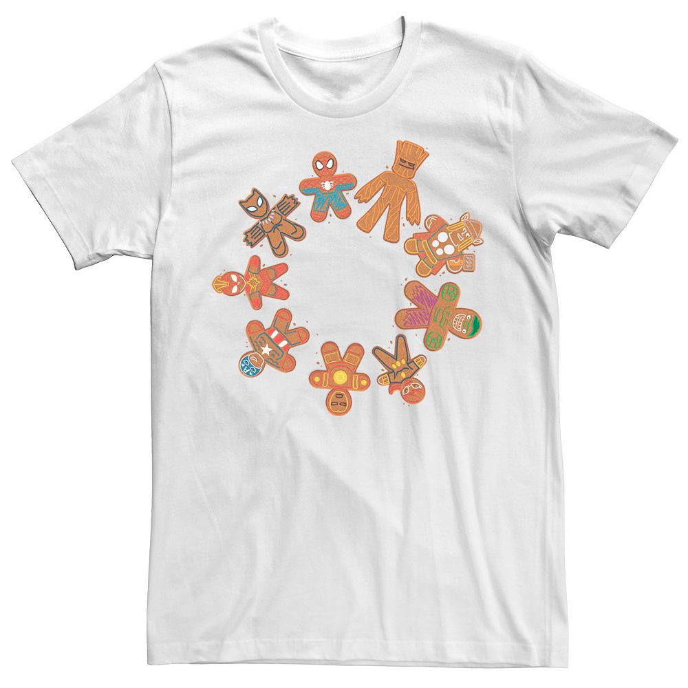 Men's Marvel Avengers Gingerbread Cookie Tee