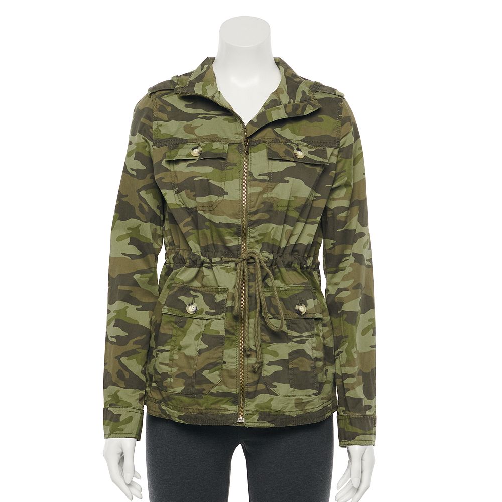Juniors' SO® Essential Utility Jacket with Drawcord