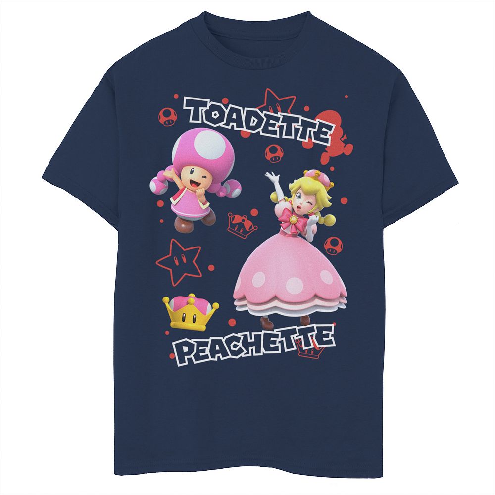 Boys 6-20 Nintendo Super Mario Peachette And Toadette Symbol Collage ...