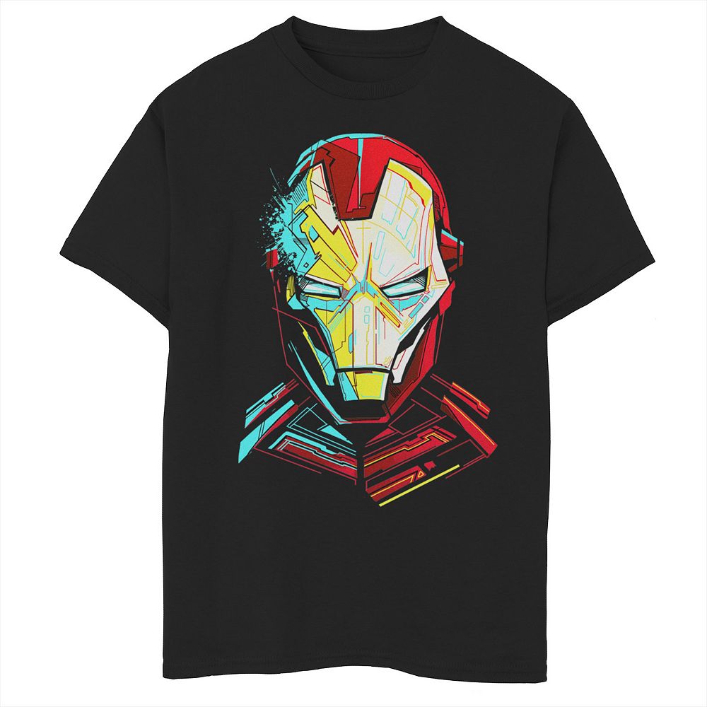 Boys 8-20 Marvel Iron Man Impressive Cubism Mugshot Graphic Tee
