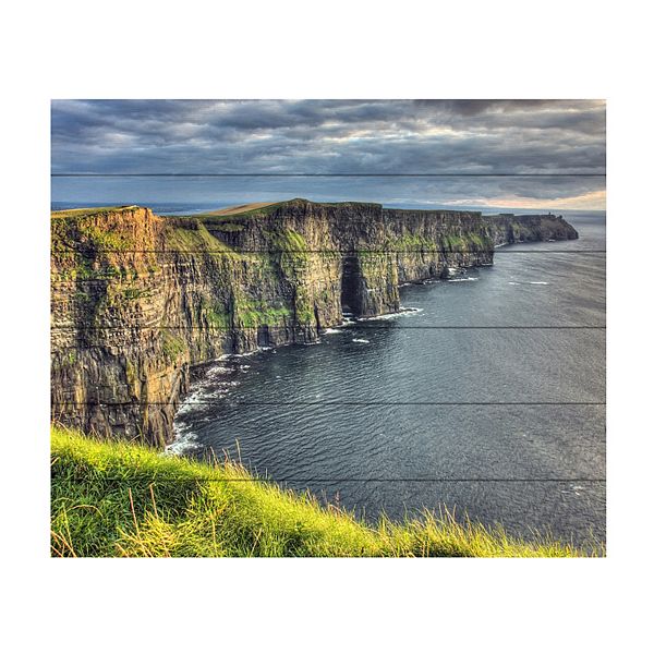 Trademark Fine Art Cliffs of Moher Ireland Wood Slat Wall Art