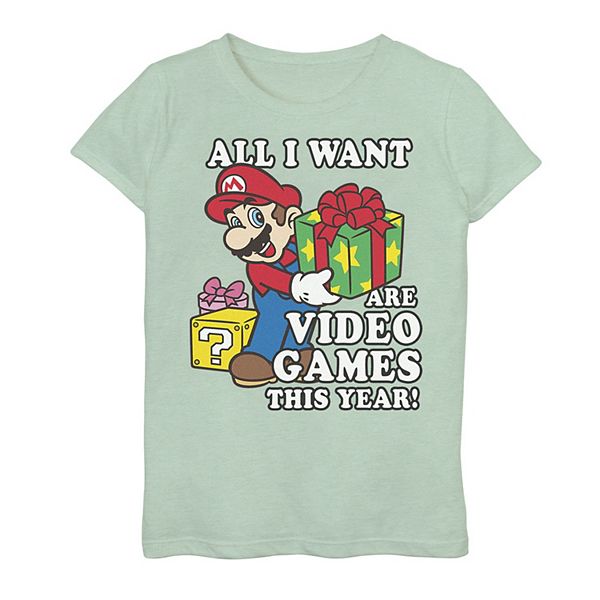 Girls 6-16 Nintendo Super Mario I Want Video Games Top