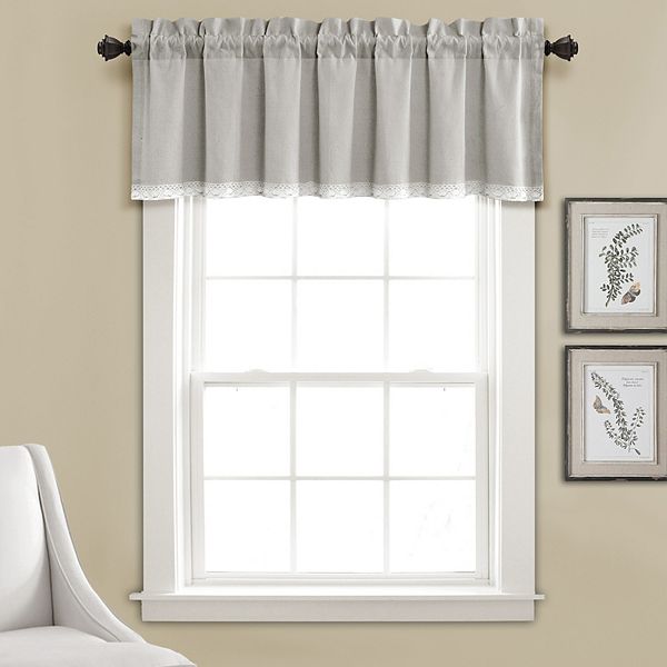 Lush Decor Linen Lace Valance