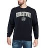 Men's Colosseum Navy Georgetown Hoyas Arch & Logo Crew Neck Sweatshirt