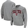 Men's Colosseum Heather Gray Texas Tech Red Raiders Arch & Logo Crew ...