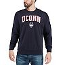 Men's Colosseum Navy UConn Huskies Arch & Logo Crew Neck Sweatshirt