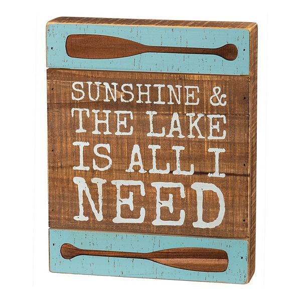Sunshine and the Lake Box Sign Table Decor