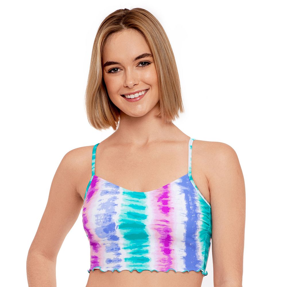 Juniors' SO® Ruffle Edge Midkini Swim Top