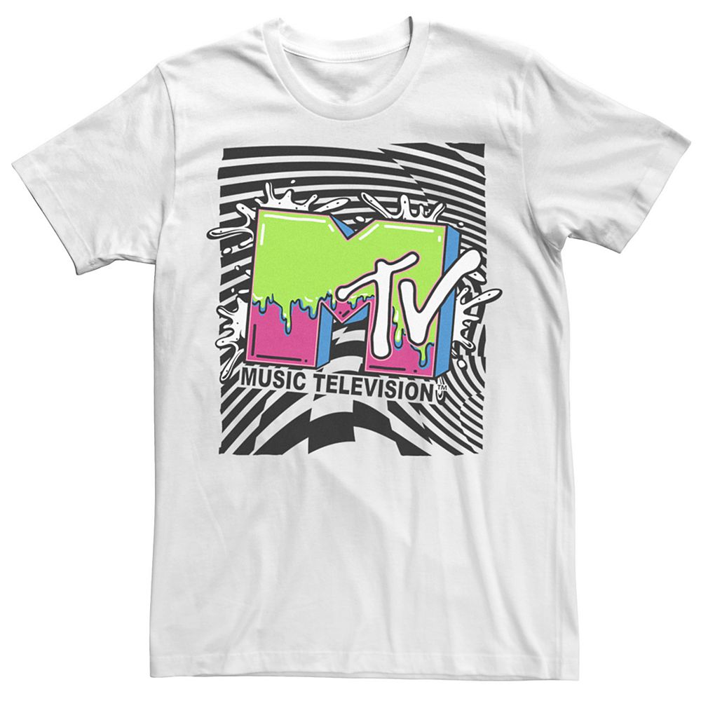 Men's MTV Slime Checkered Splash Logo Tee