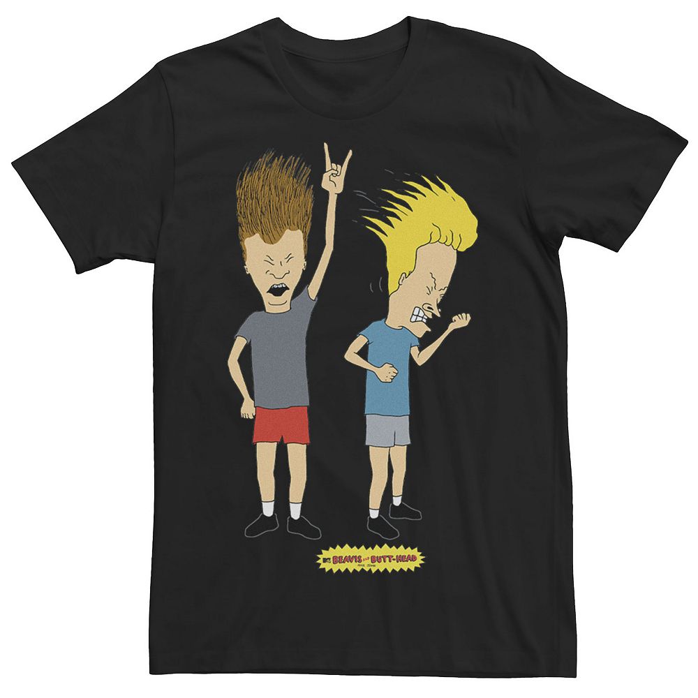 Men's Beavis & Butthead Rocking Out Logo Portrait Tee