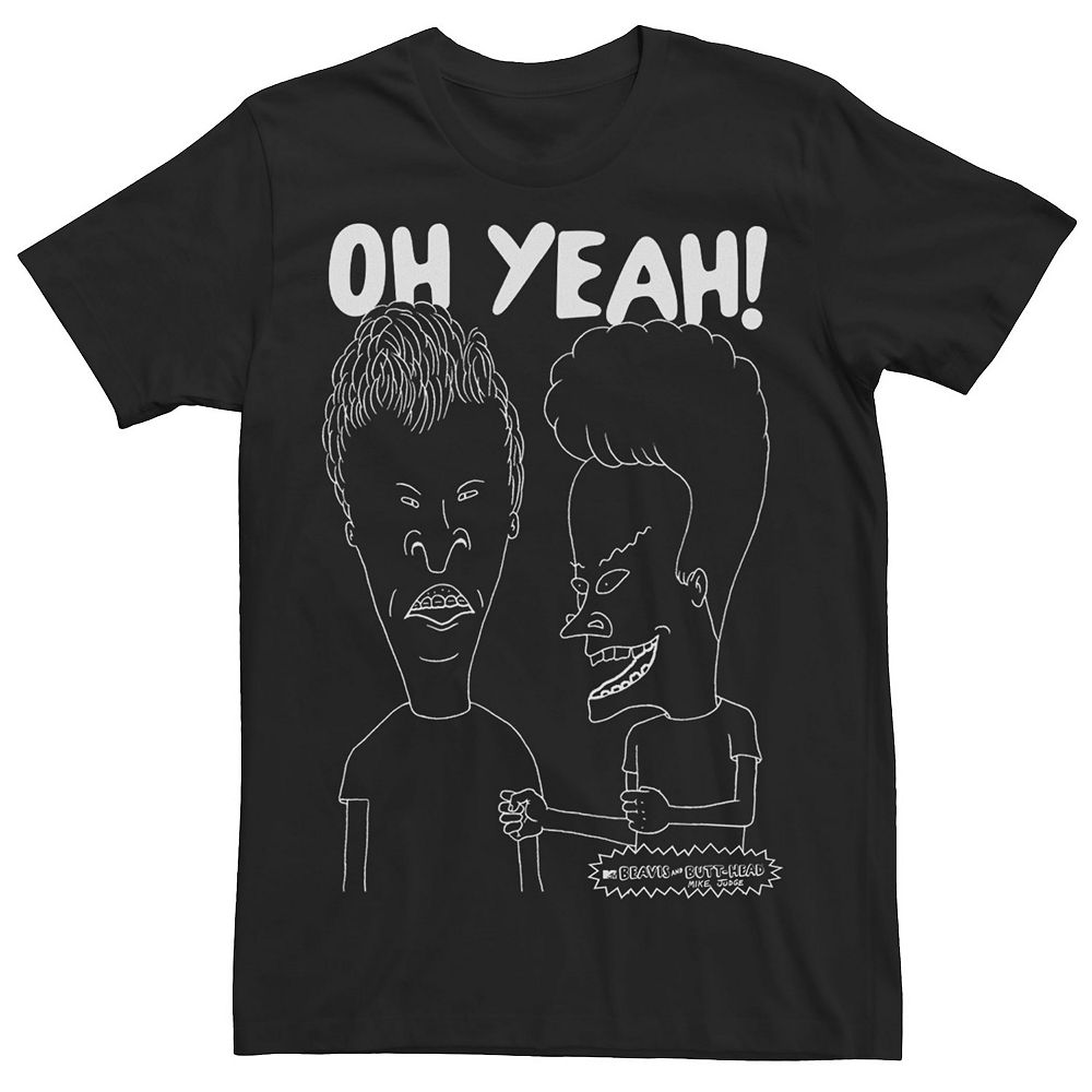 Men's Beavis & Butthead Oh Yeah! Outline Portrait Tee
