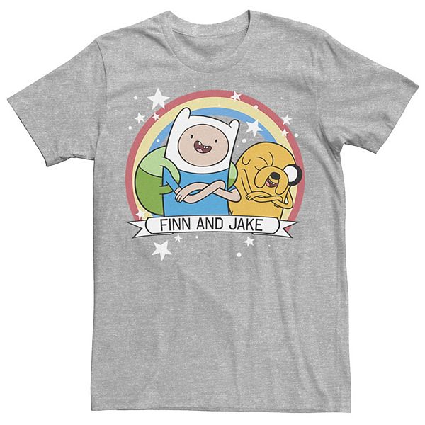 Men's CN Adventure Time Finn & Jake Rainbow Banner Tee