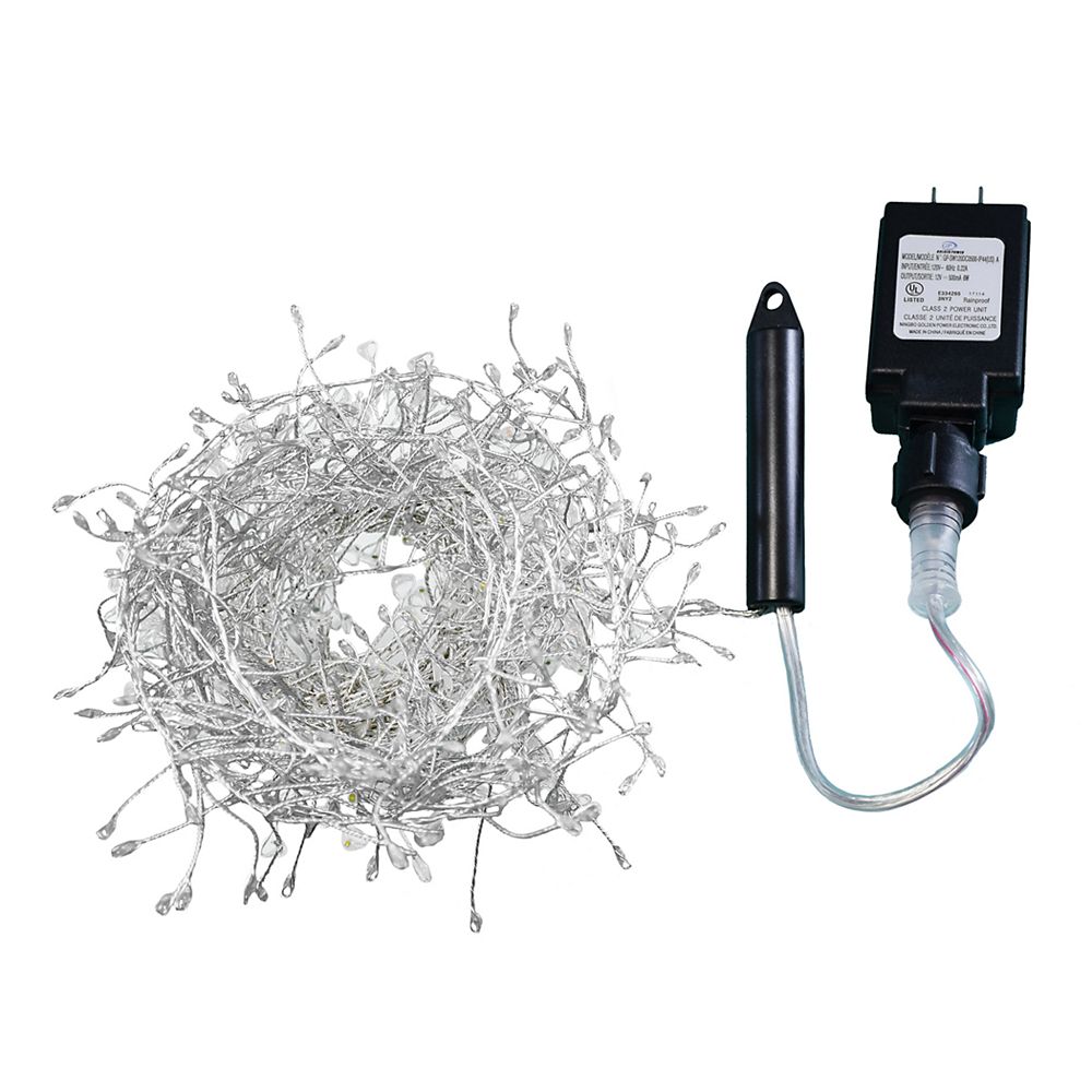 LumaBase Electric Firecracker LED Fairy String Lights - White