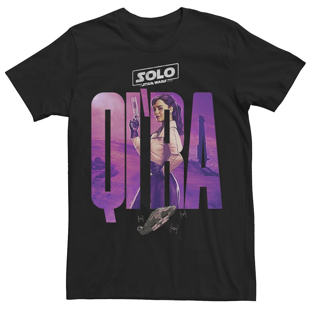 Men's Star Wars Han Solo Movie Qi'ra Letter Drop Tee