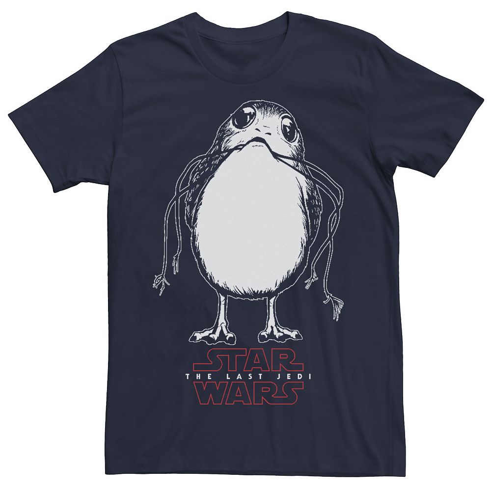 Men's Star Wars The Last Jedi Basic Porg Outline Tee