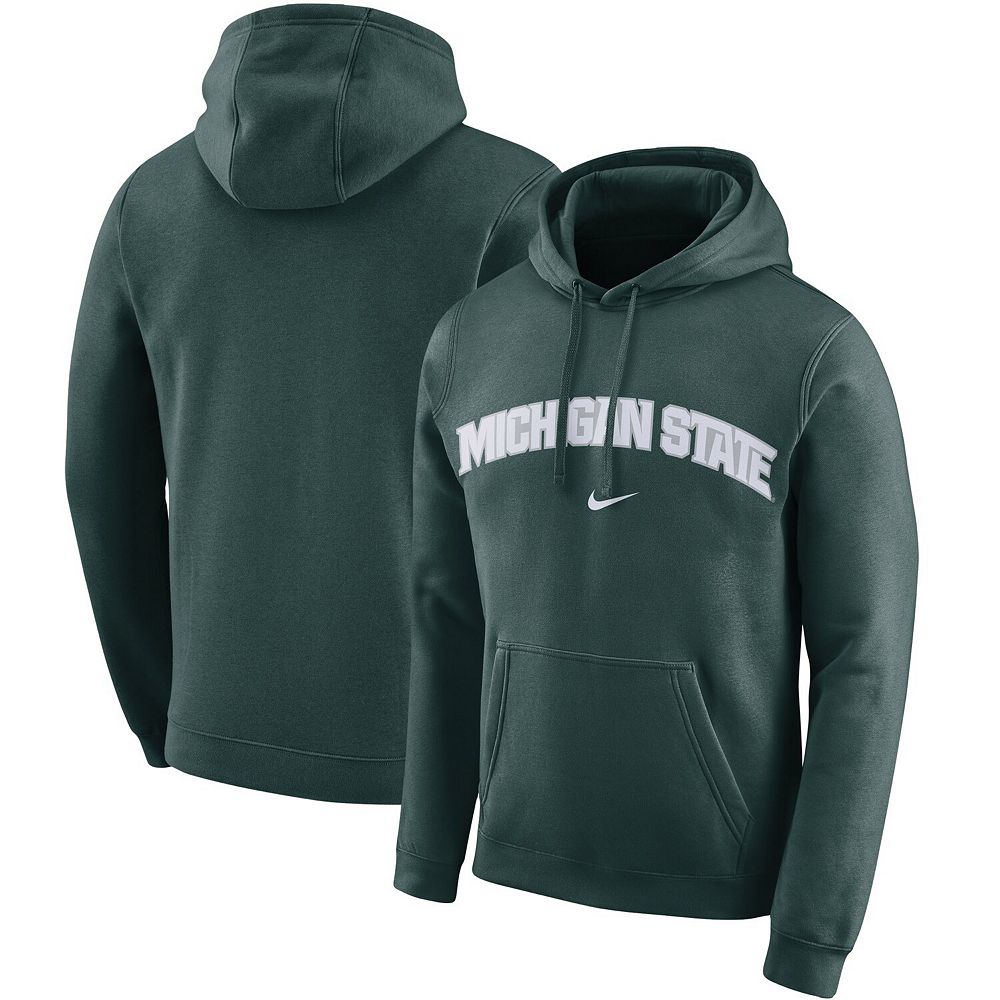 Men's Nike Green Michigan State Spartans Arch Club Fleece Pullover V ...